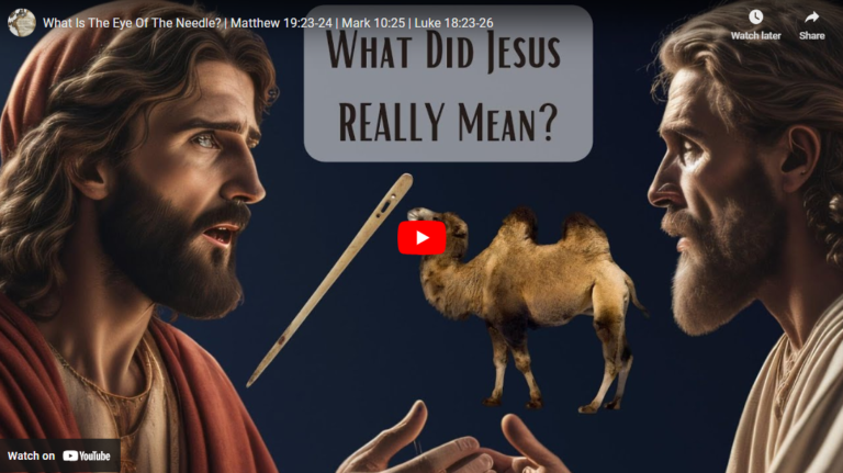 What Is The Eye Of The Needle (Matthew 19:23-24 / Mark 10:25)? – Dust ...
